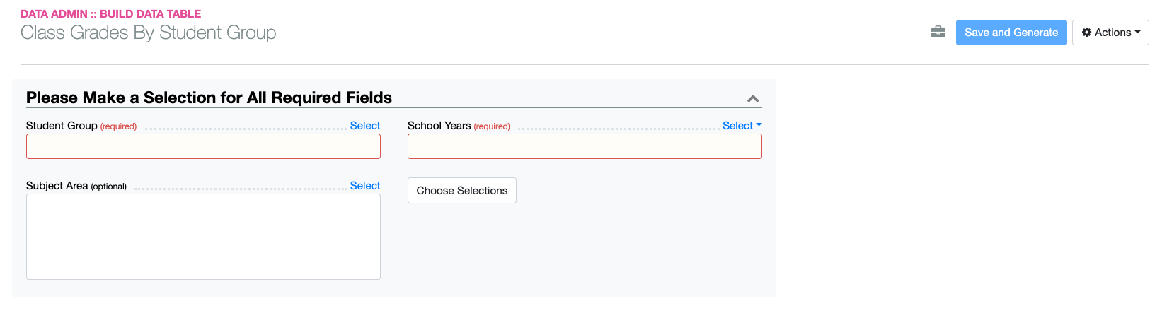 Grades Data Tables V2 – School Data Solutions