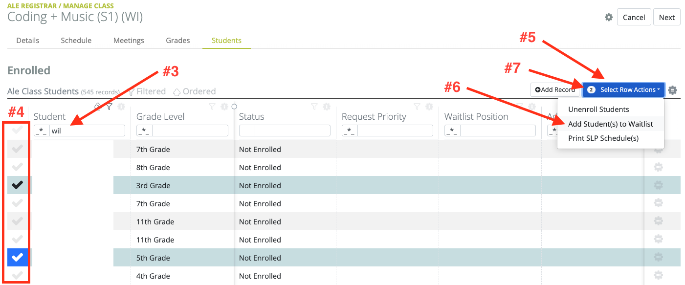 ALE Application: Using the Waitlist Feature – School Data Solutions