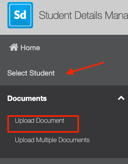 Uploading Student Documents - Student Details Manager – School Data Solutions