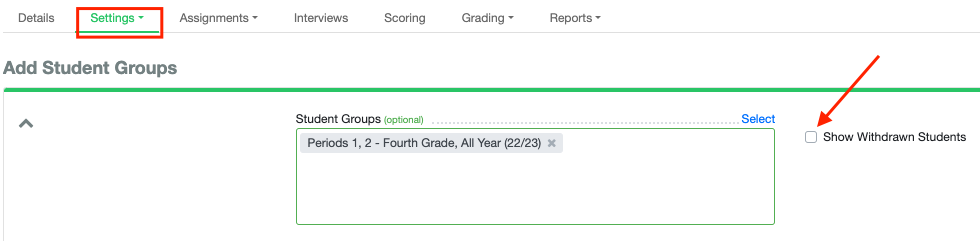 Creating a Gradebook - Settings Tab – School Data Solutions