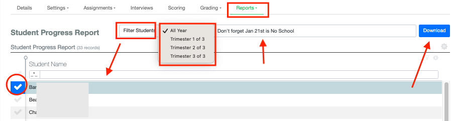 Creating a Gradebook - Reports Tab – School Data Solutions