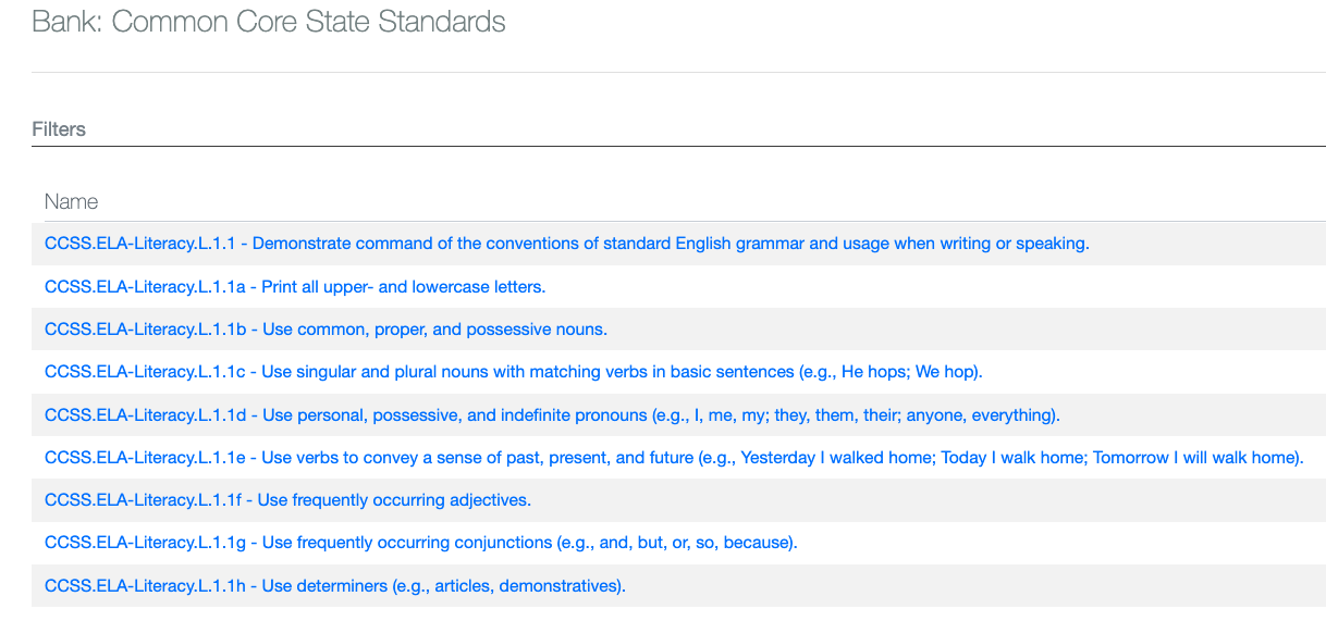 Learning Standards – School Data Solutions