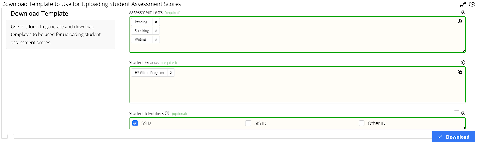📥 Downloading and Uploading Scores Template (Connect) – School Data Solutions