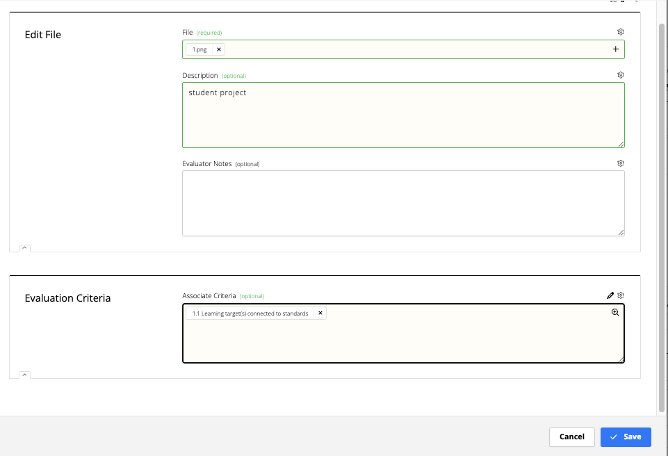 ️ EVALUATEE: Adding Evidence (Connect) – School Data Solutions