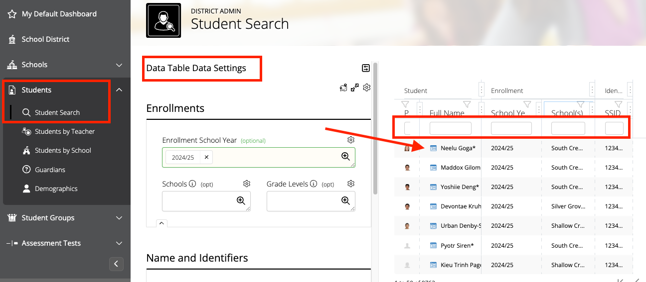 🔍 Profile Lookup, Quick Search, Spotlight (Connect) – School Data Solutions