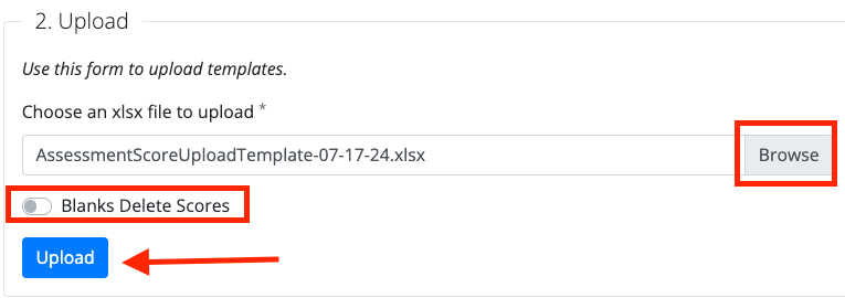 📥 Download/Uploading Scores Template V2 – School Data Solutions