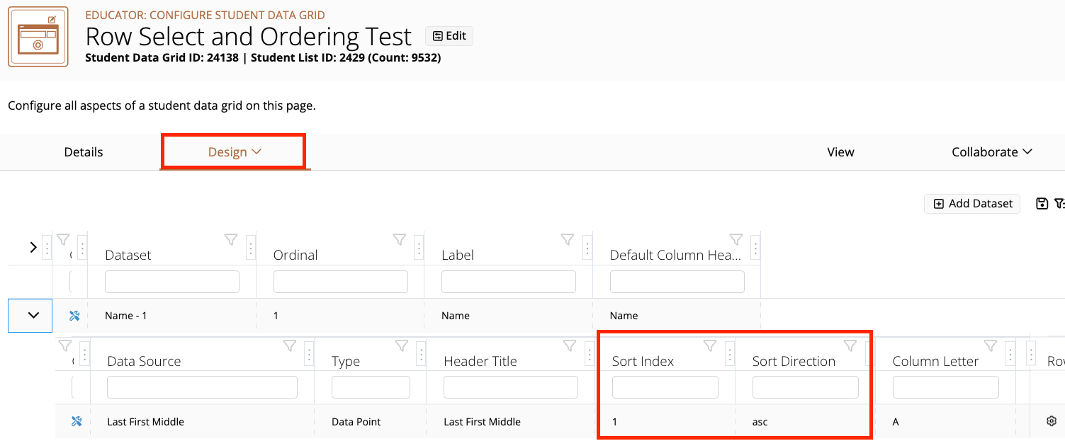 ёяыая п Student Data Grid Sorting тау School Data Solutions
